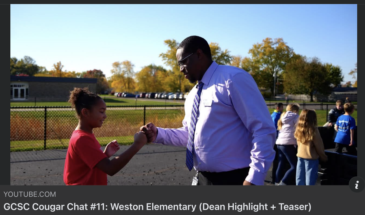 🐾 Cougar Chat is at Weston Elementary with Dean Of Students Charlton Cavette! - Greenfield ...
